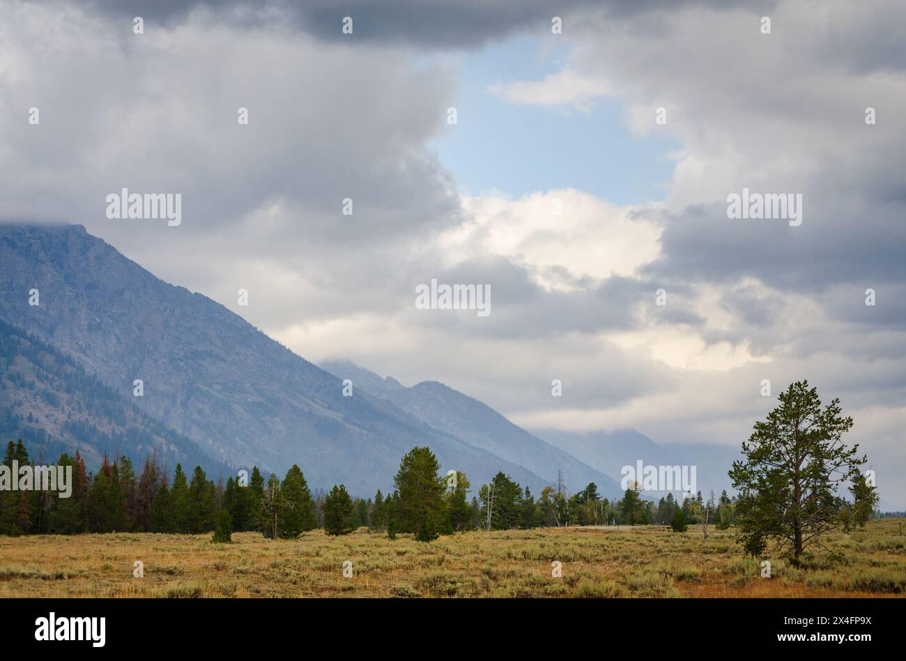 The Teton Range at Grand Teton National Park in Northwestern Wyoming ...