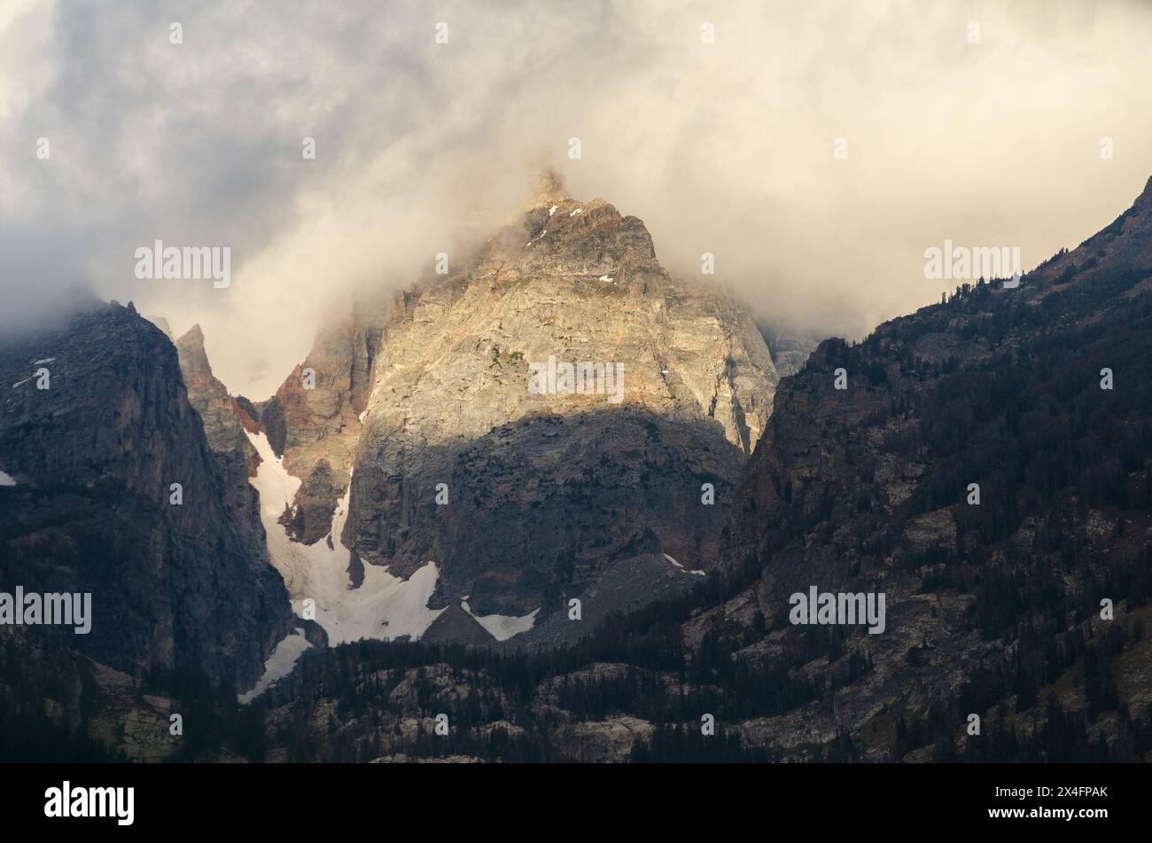 The Teton Range at Grand Teton National Park in Northwestern Wyoming ...