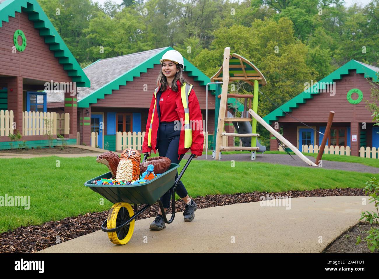 LEGOLAND Windsor Resort team member Jennifer Howlett ferries bricks in ...