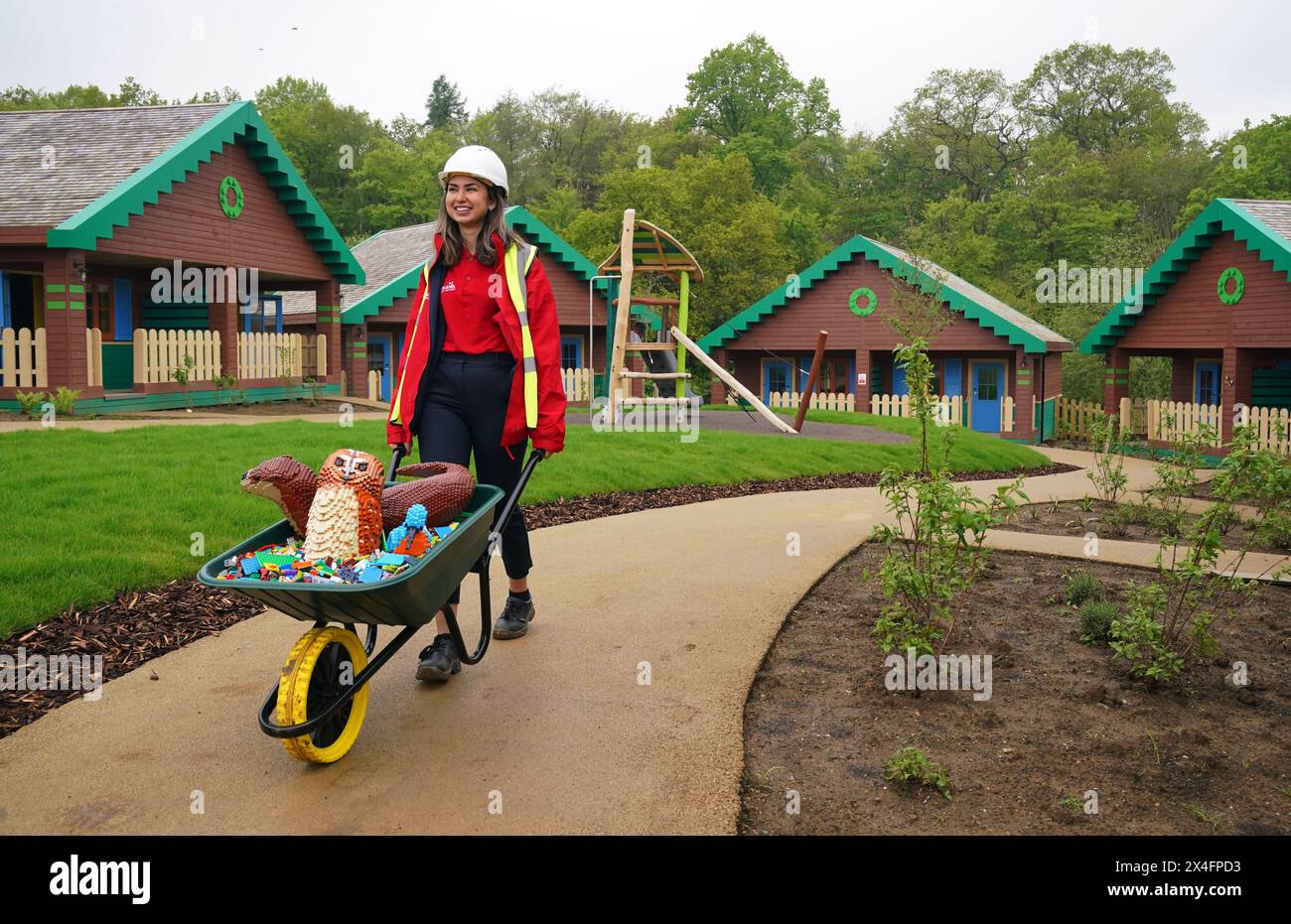 LEGOLAND Windsor Resort team member Jennifer Howlett ferries bricks in ...