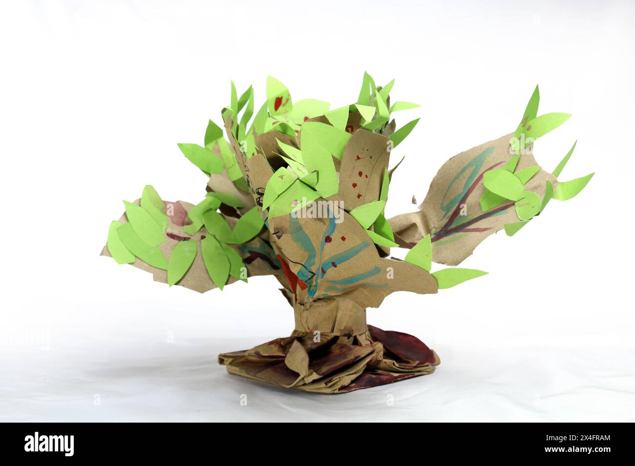 A paper tree hand craft made for student's school project. Paper ...