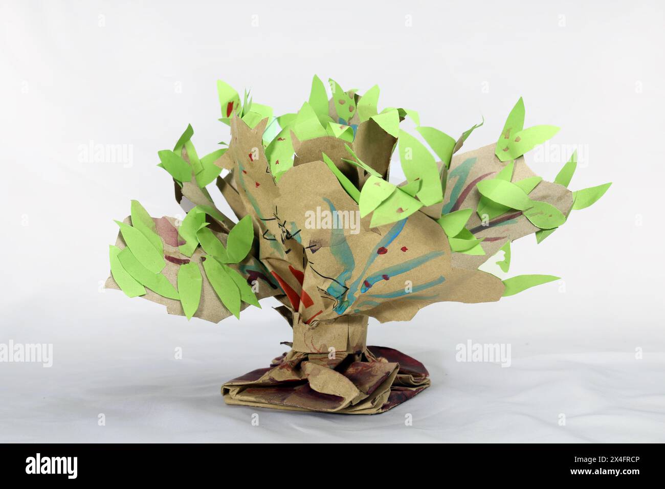 A paper tree hand craft made for student's school project. Paper ...