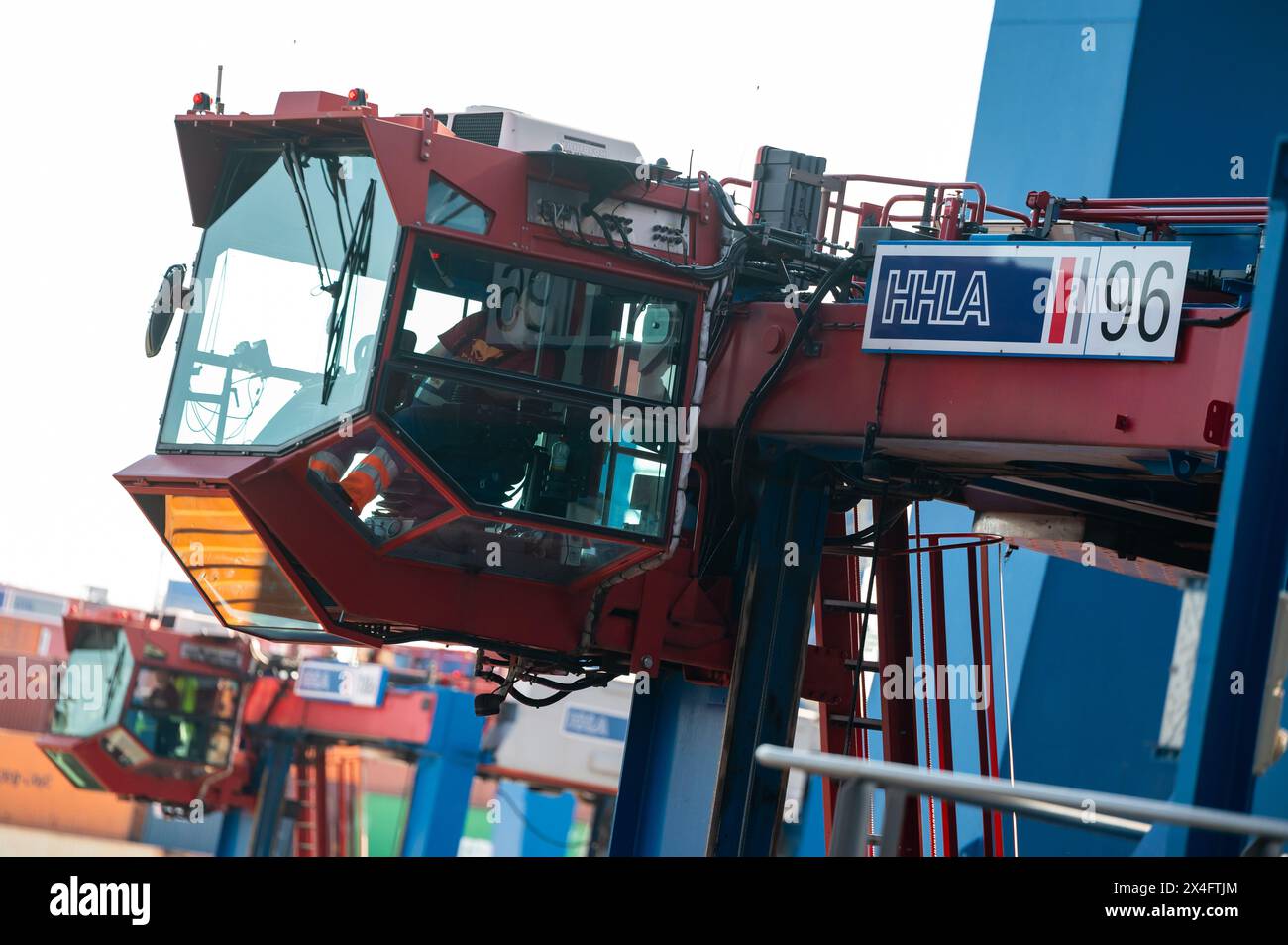Hamburg, Germany. 02nd May, 2024. The HHLA logo can be seen on a ...