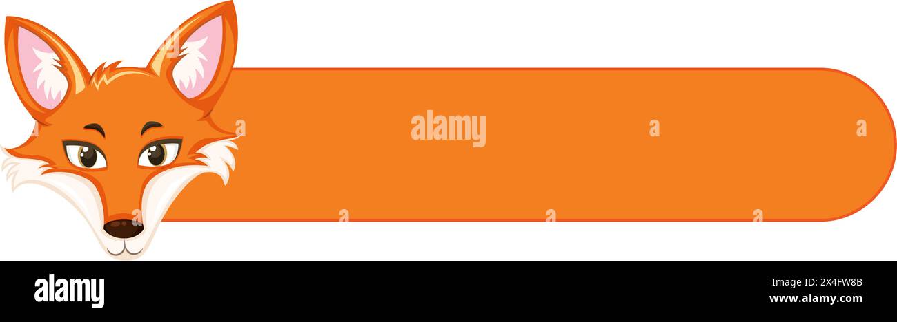 Orange fox vector with blank banner space Stock Vector Image & Art - Alamy