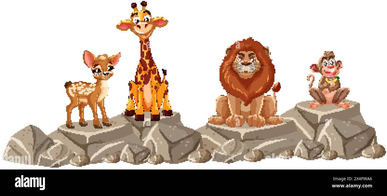 The kingdom of animals Stock Vector Images - Alamy