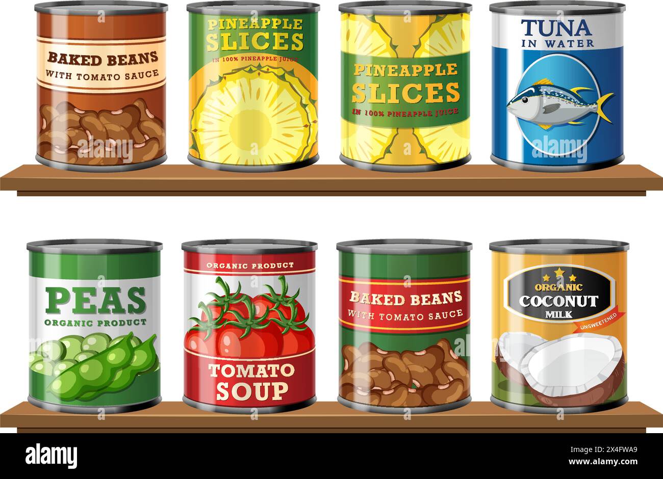 Display food shelves Cut Out Stock Images & Pictures - Alamy