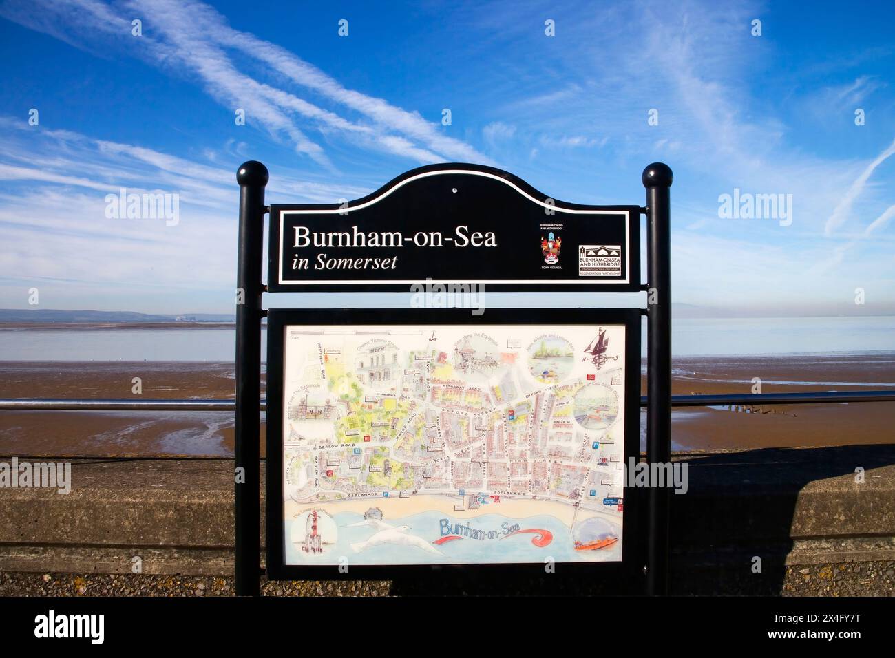 Map of burnham on sea hi-res stock photography and images - Alamy