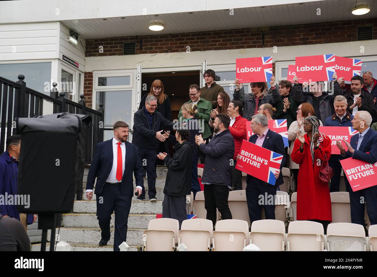 Newly elected Labour MP Chris Webb, with Labour leader Sir Keir Starmer ...