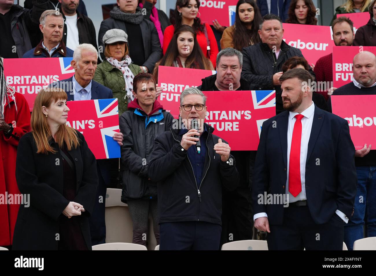 Newly elected Labour MP Chris Webb, with Labour leader Sir Keir Starmer ...