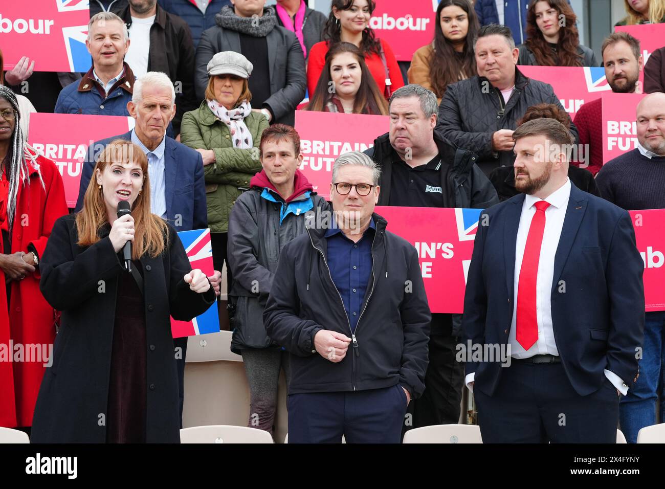 Newly elected Labour MP Chris Webb, with Labour leader Sir Keir Starmer ...