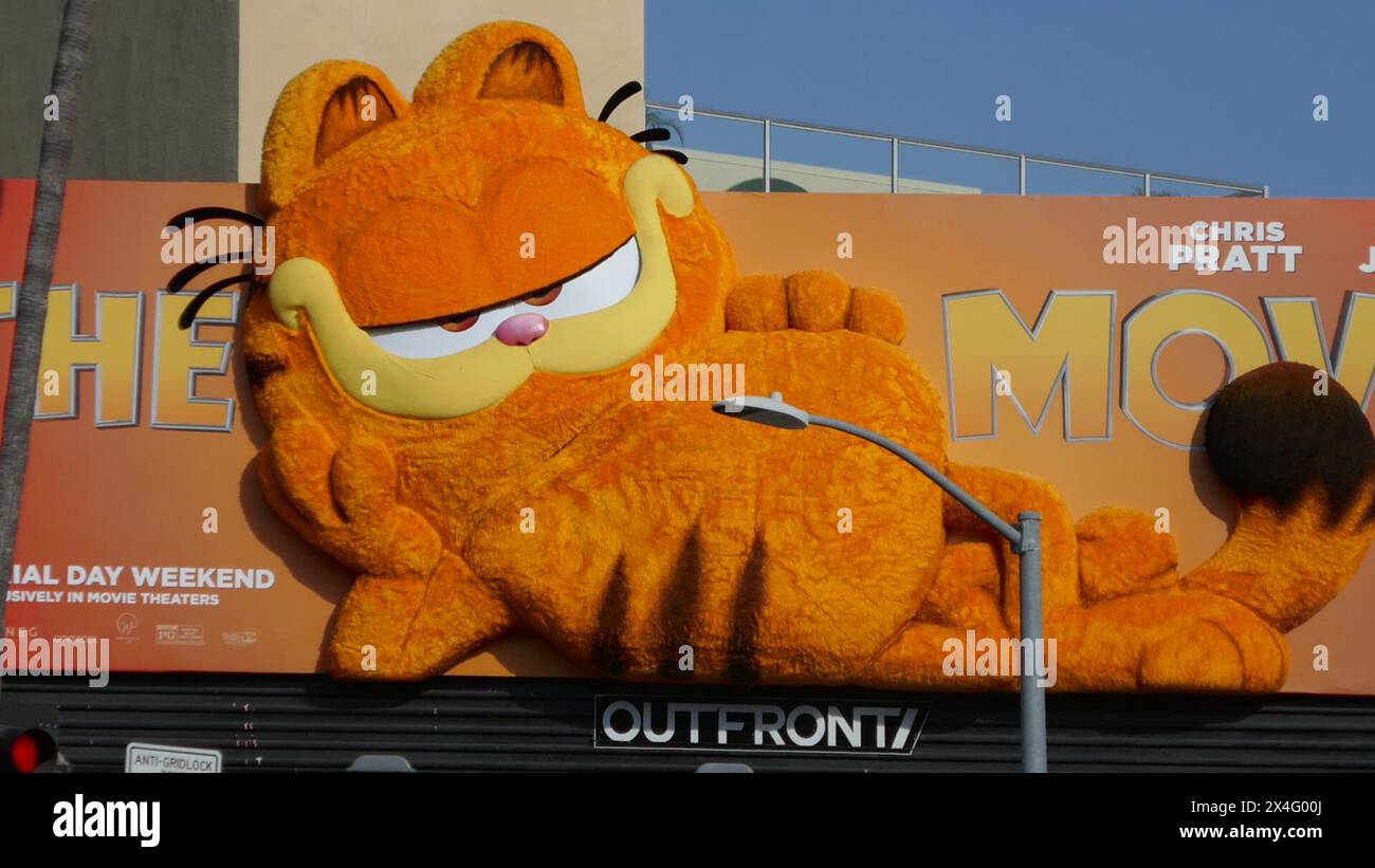 Los Angeles, California, USA 2nd May 2024 The Garfield Movie Billboard ...