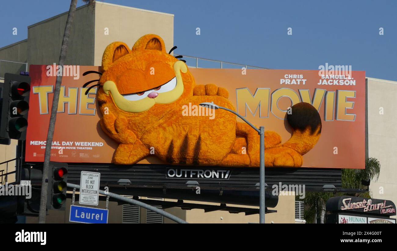 Los Angeles, California, USA 2nd May 2024 The Garfield Movie Billboard ...