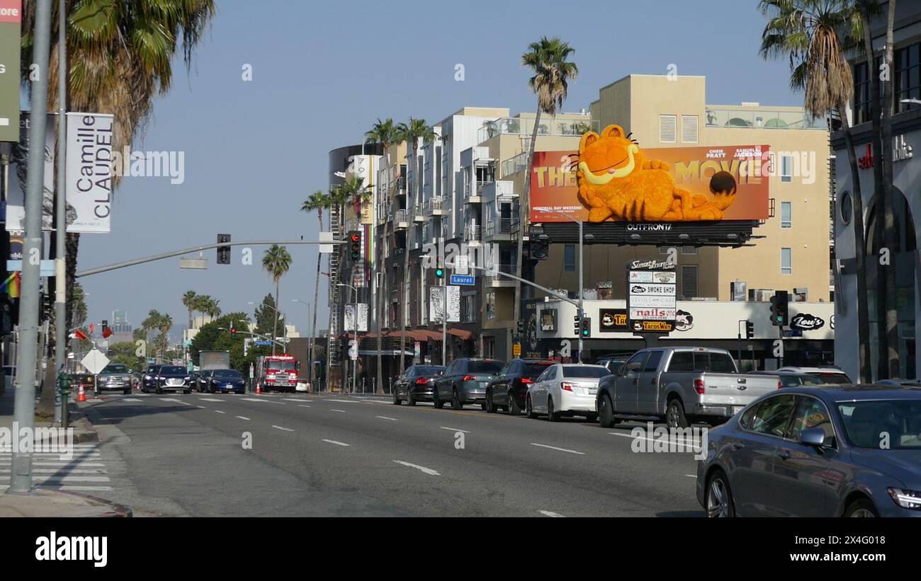 Los Angeles, California, USA 2nd May 2024 The Garfield Movie Billboard ...