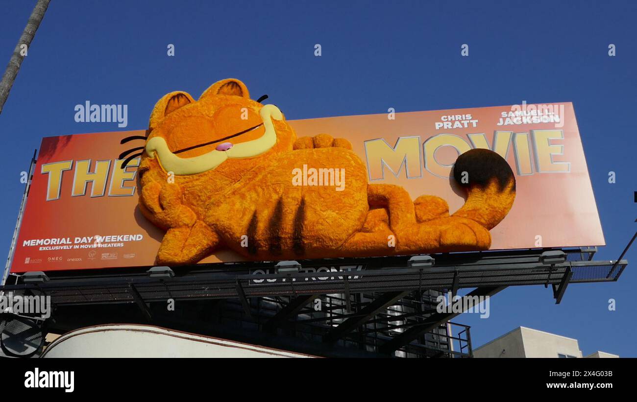 Los Angeles, California, USA 2nd May 2024 The Garfield Movie Billboard ...