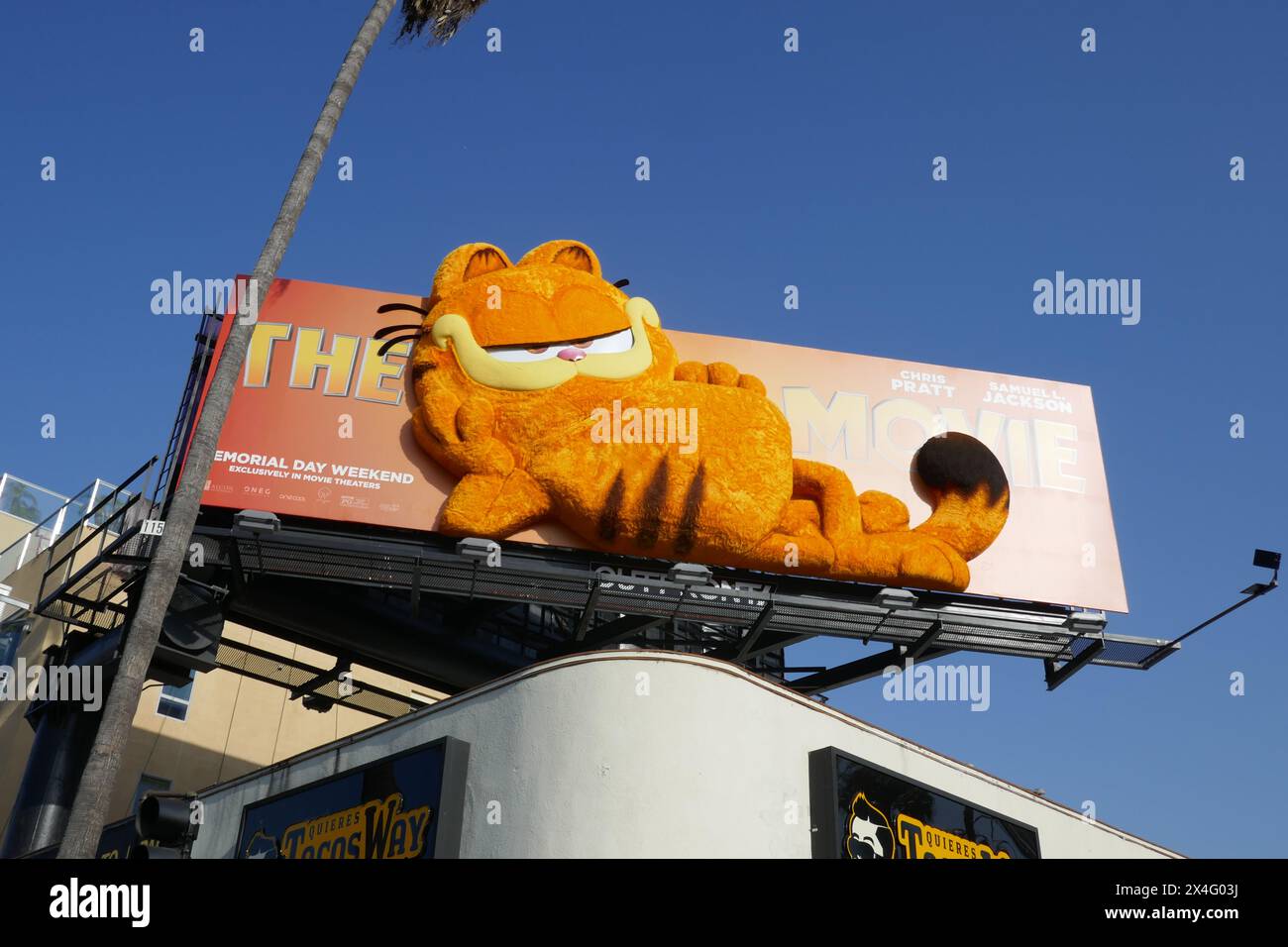 Los Angeles, California, USA 2nd May 2024 The Garfield Movie Billboard ...