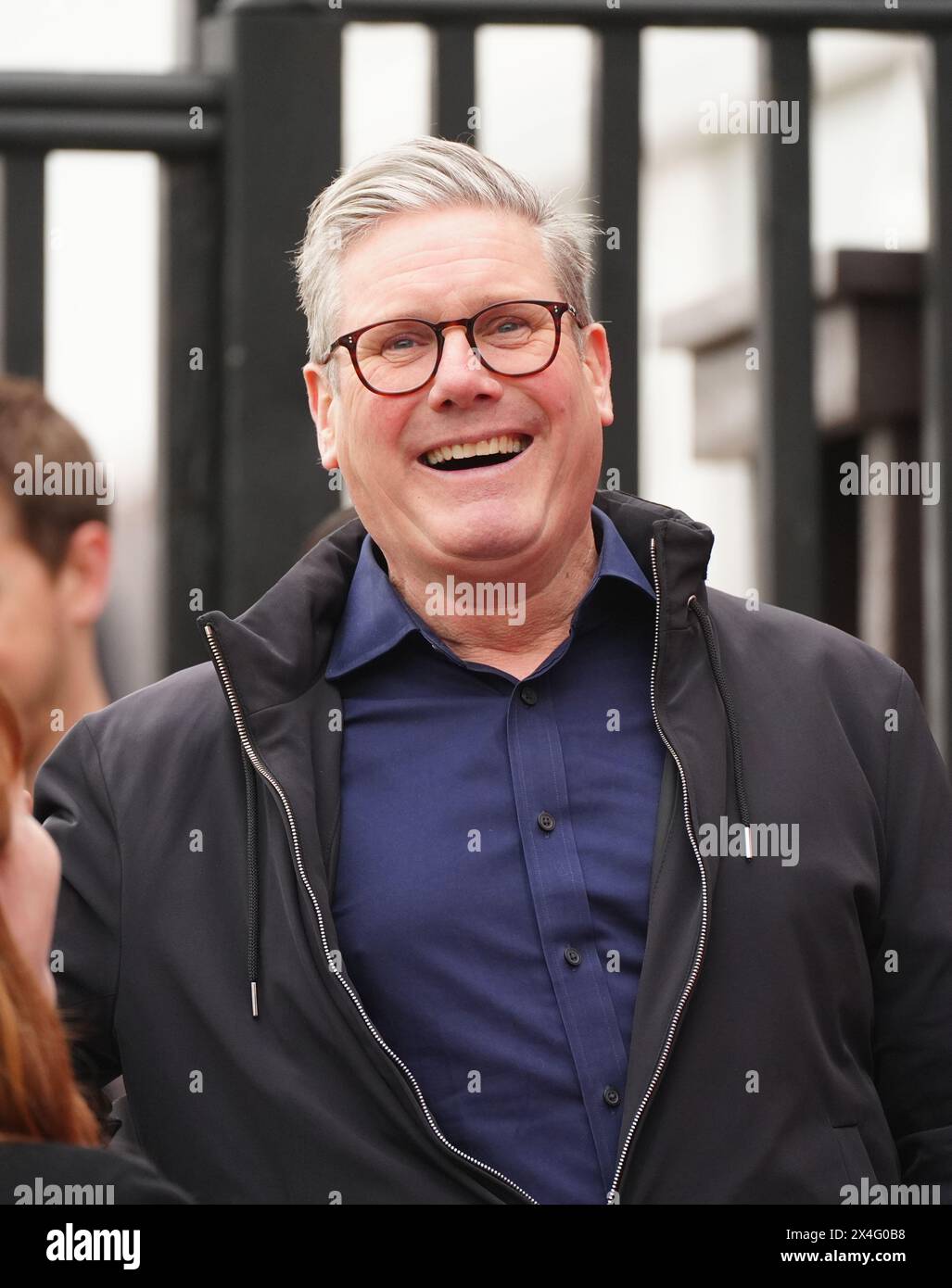 Labour leader Sir Keir Starmer celebrating at Blackpool Cricket Club ...