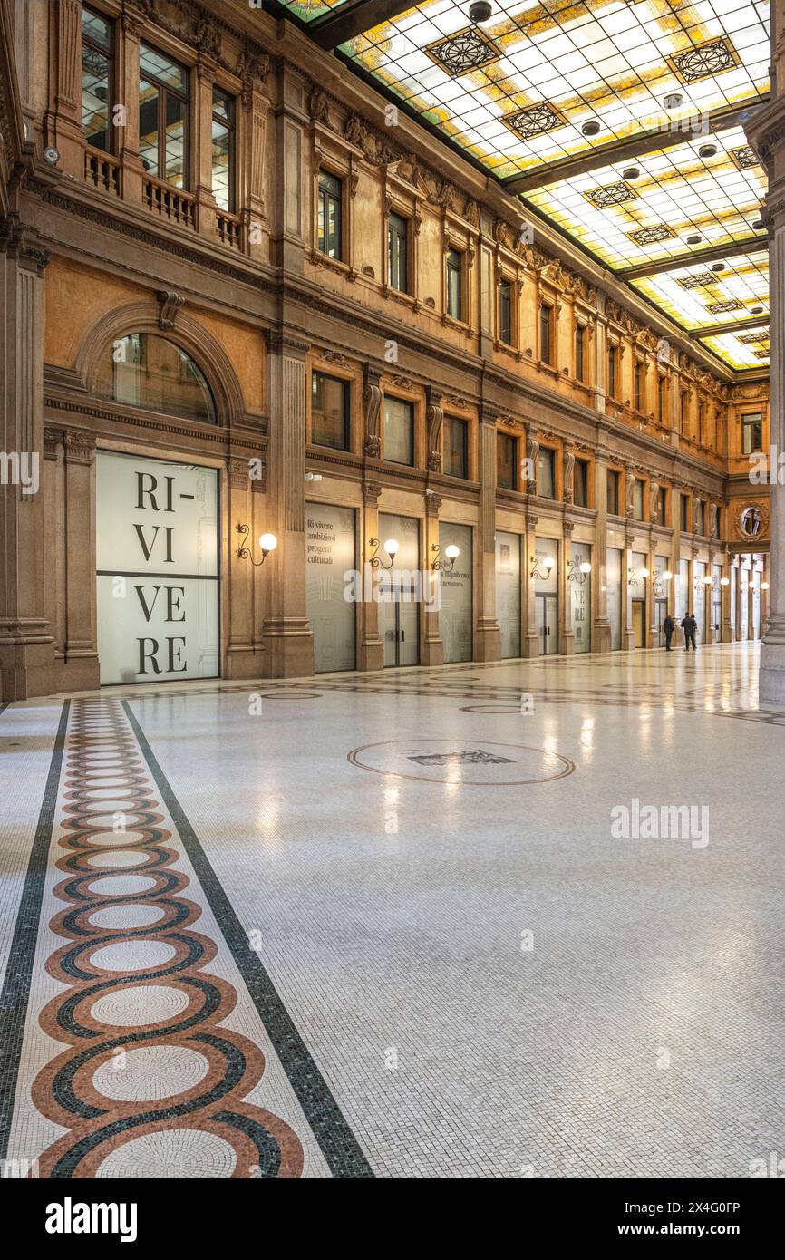 Picturesque interior passage. Galleria Alberto Sordi. Rome city center ...