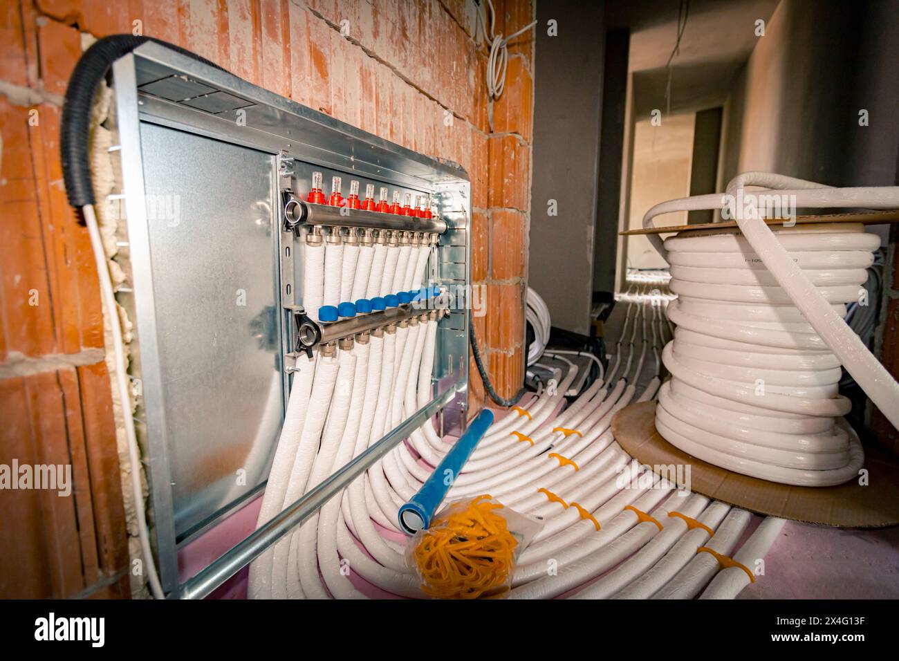 New brass distribution system manifold valves mounted for central ...