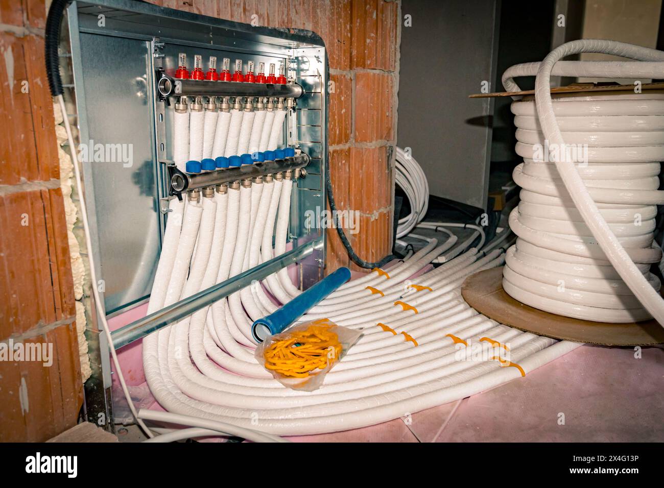 New brass distribution system manifold valves mounted for central ...