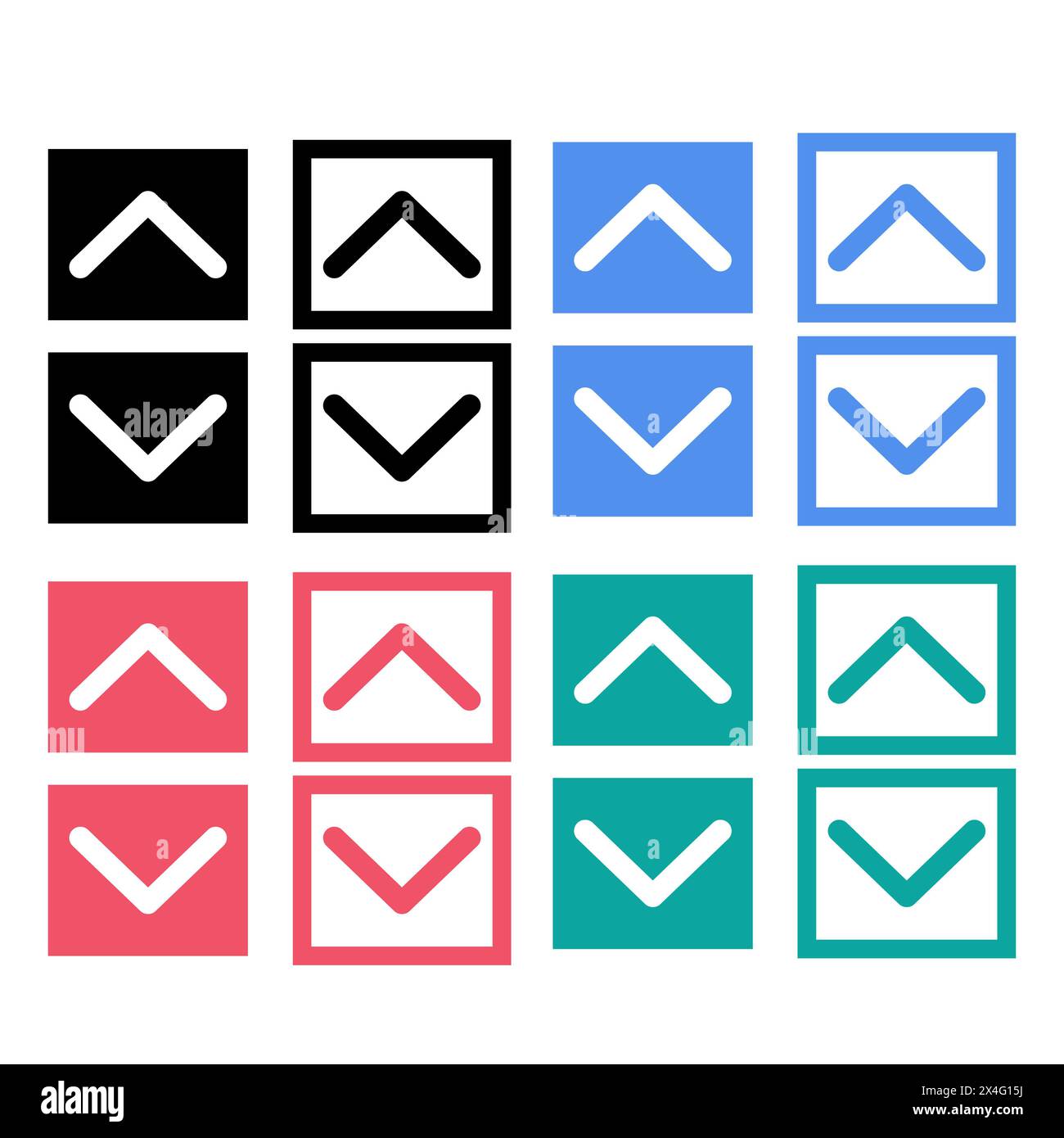 Down and up buttons icon. Elevator sign. Two arrow symbol. Opposite ...