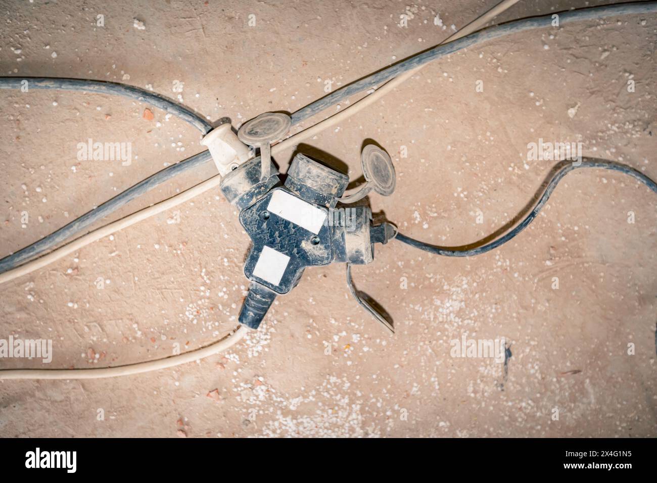 Multiphase power, electric splitter, plugs and sockets are providing ...