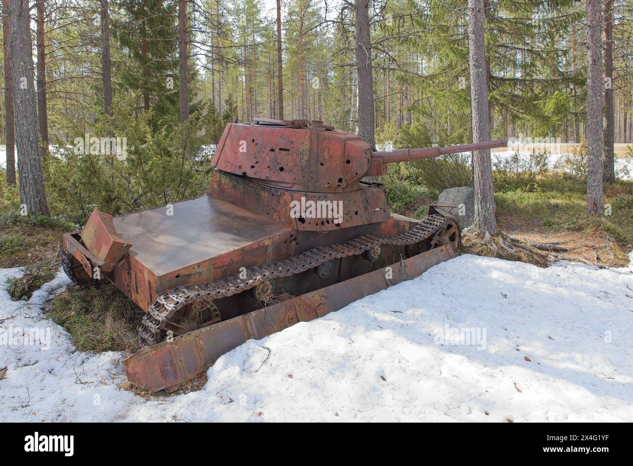Old Finnish tank from the Second World War Stock Photo - Alamy