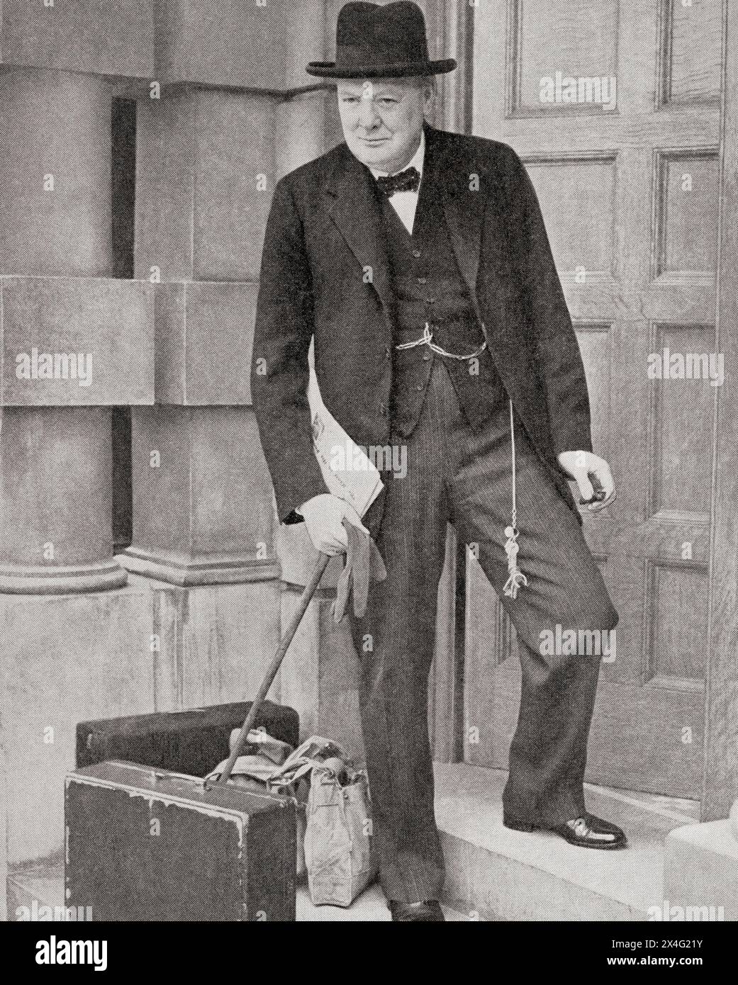 Winston Churchill, seen here at the admiralty, 3 September, 1939. Sir ...