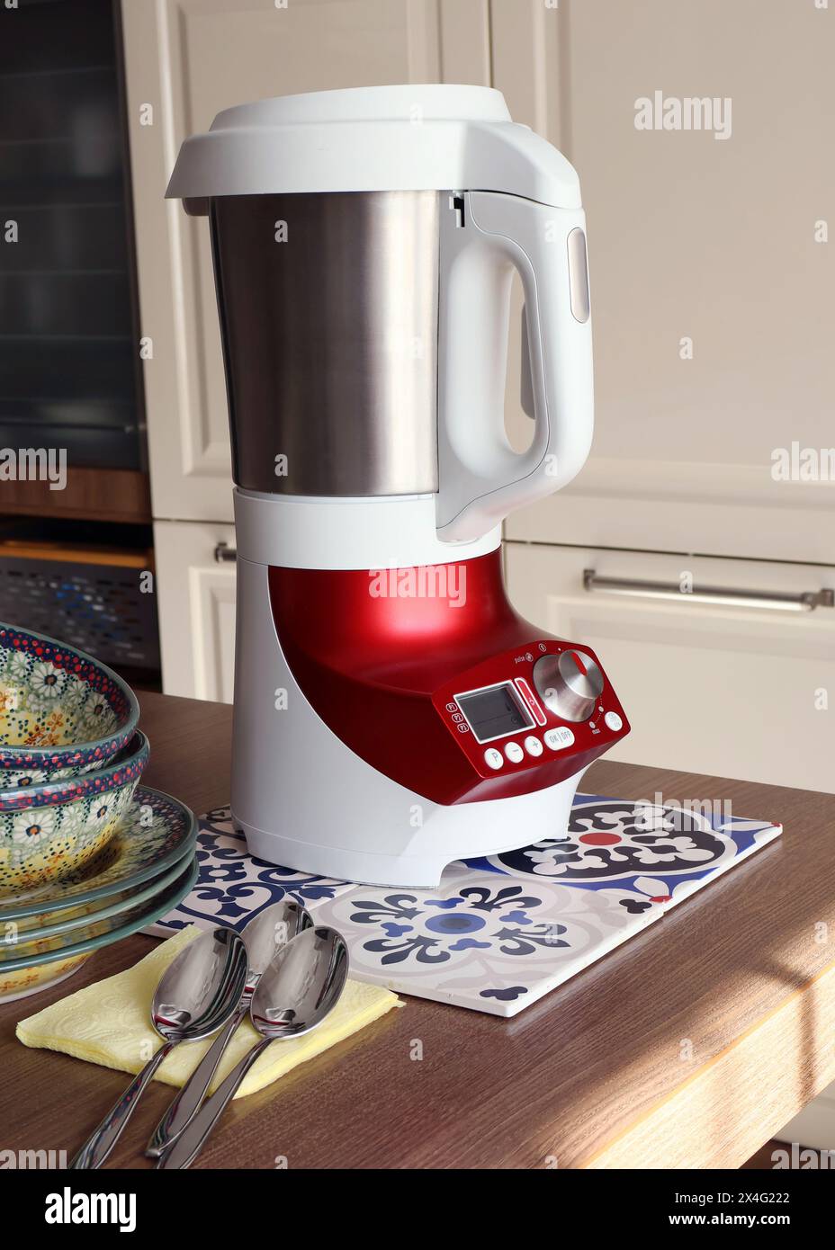 Electric soup maker and chopper. A modern item for the kitchen Stock ...