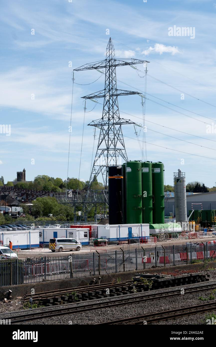 HS2 construction on the site of the former Saltley locomotive depot ...