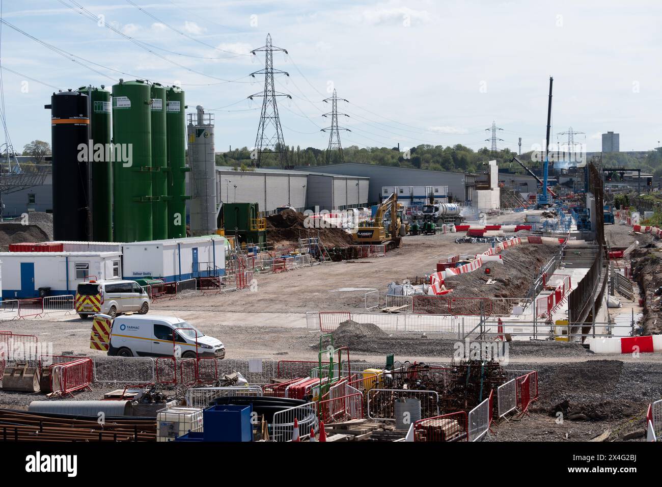 HS2 construction at the site of the former Saltley locomotive depot ...