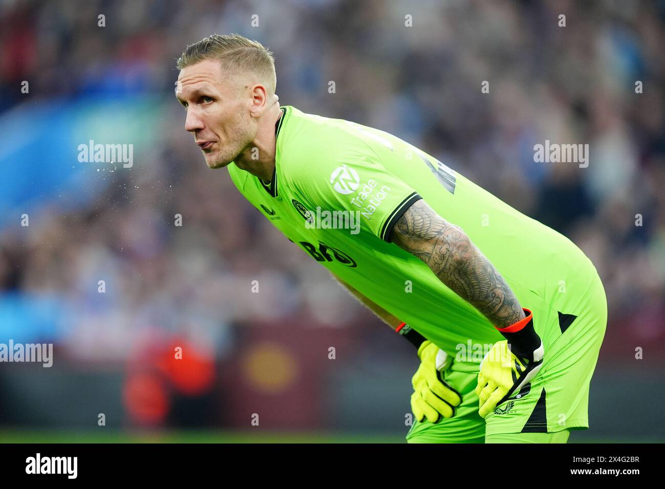 Aston Villa goalkeeper Robin Olsen during the UEFA Conference League ...