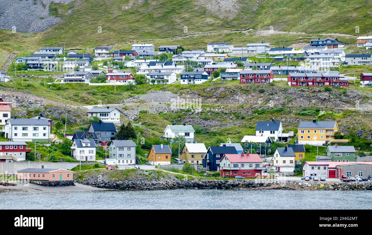 The village city of Honningsvåg, the northernmost city in mainland ...