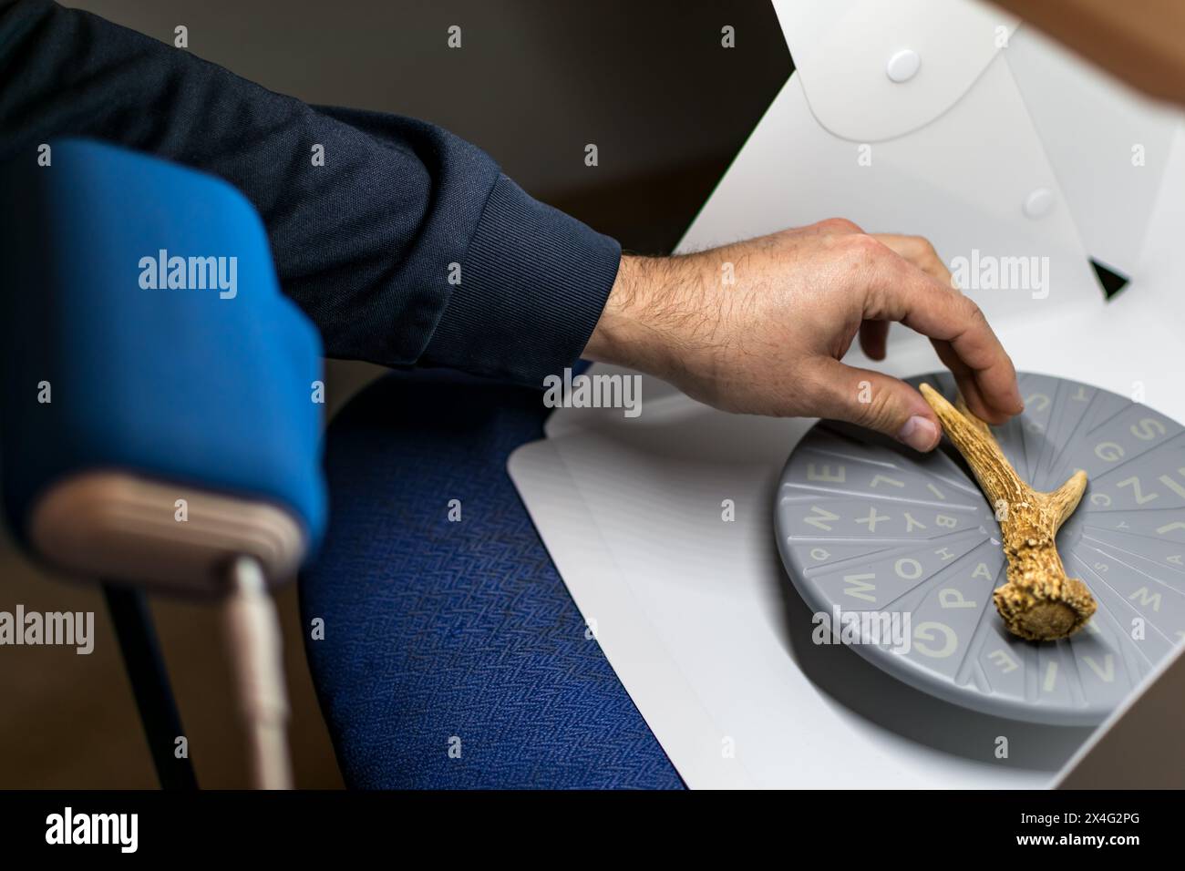 Preparation of a 3d scanner for an object, working the file on a ...