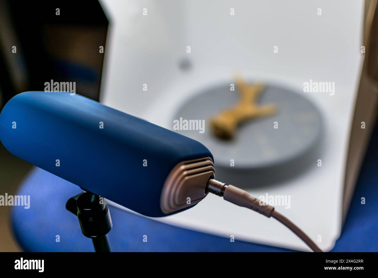 Preparation of a 3d scanner for an object, working the file on a ...