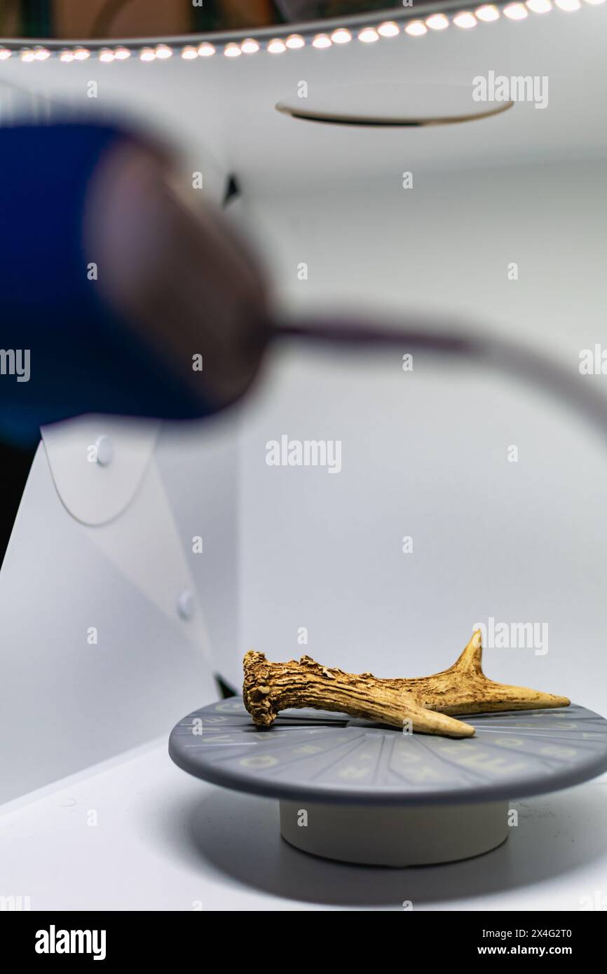 Preparation of a 3d scanner for an object, working the file on a ...