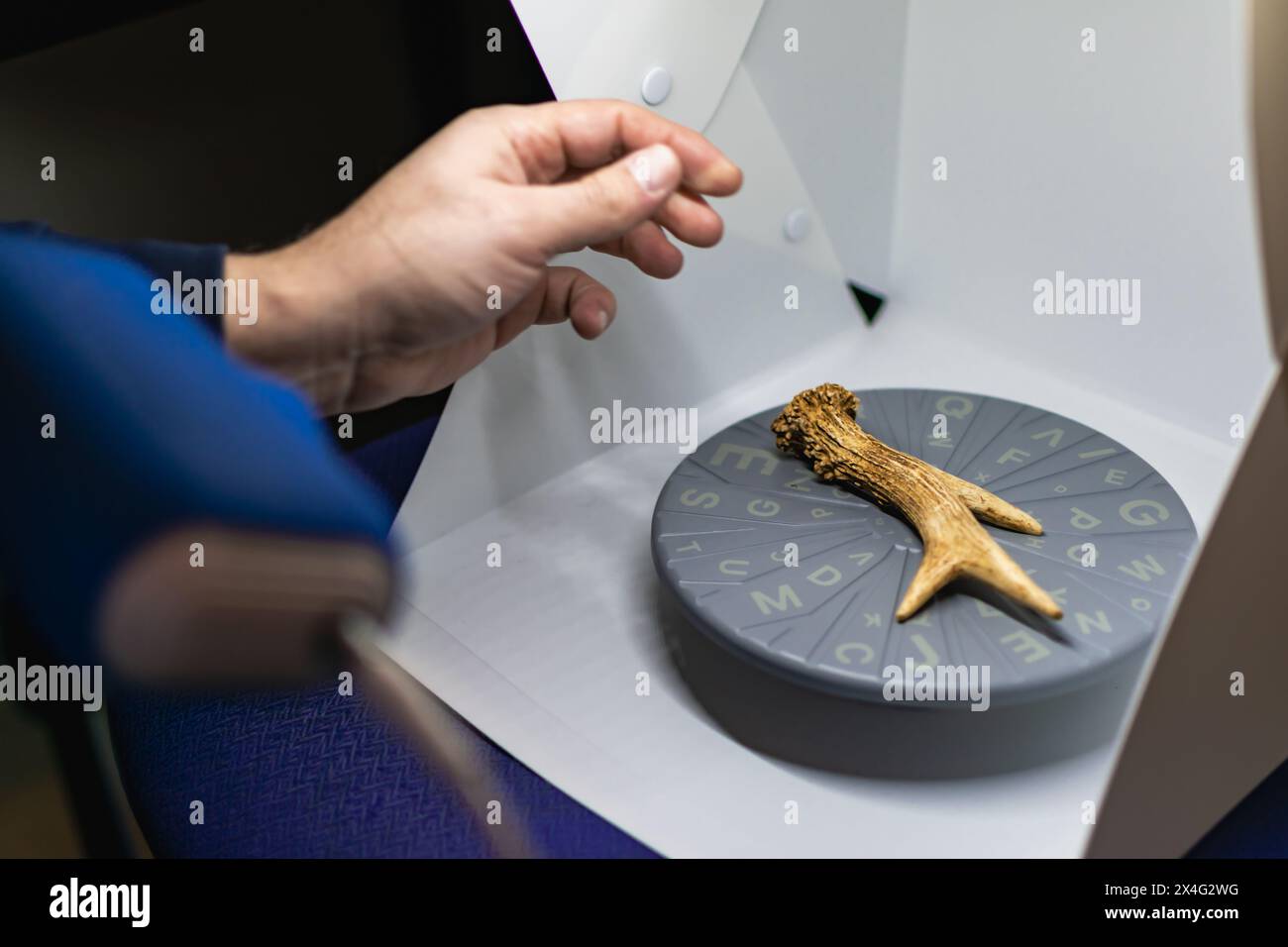 Preparation of a 3d scanner for an object, working the file on a ...