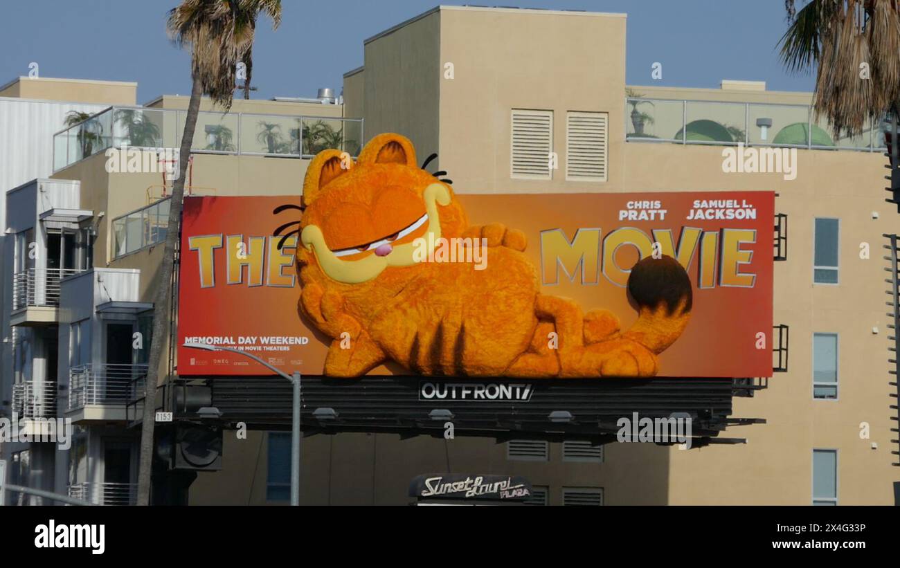 Los Angeles, California, USA 2nd May 2024 The Garfield Movie Billboard ...