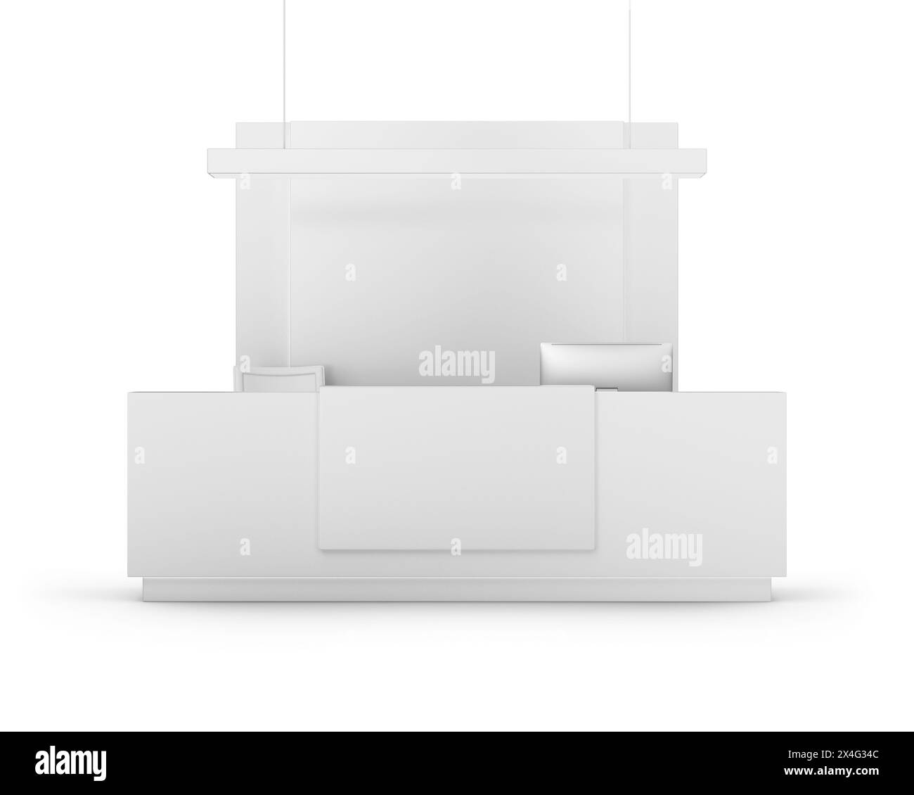 Reception Mockup 3D Rendering on White Background Stock Photo - Alamy