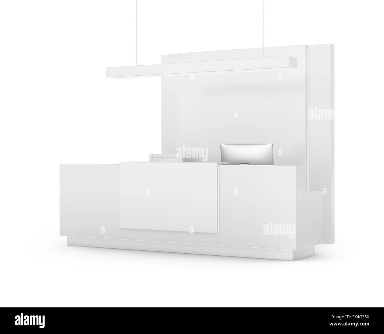 Reception Mockup 3D Rendering on White Background Stock Photo - Alamy