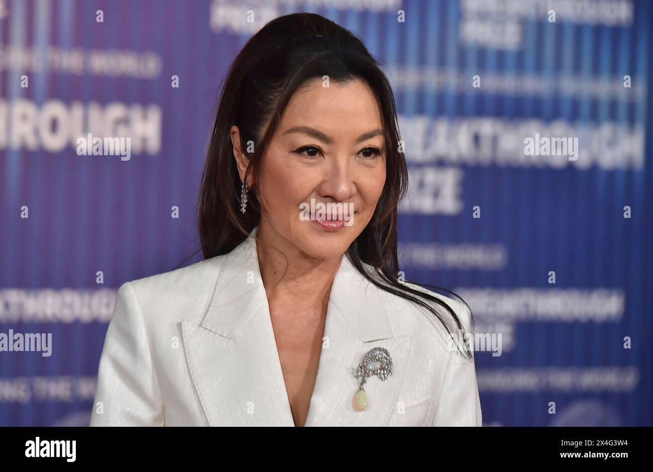 FILE - Michelle Yeoh arrives at the 10th Breakthrough Prize Ceremony on ...