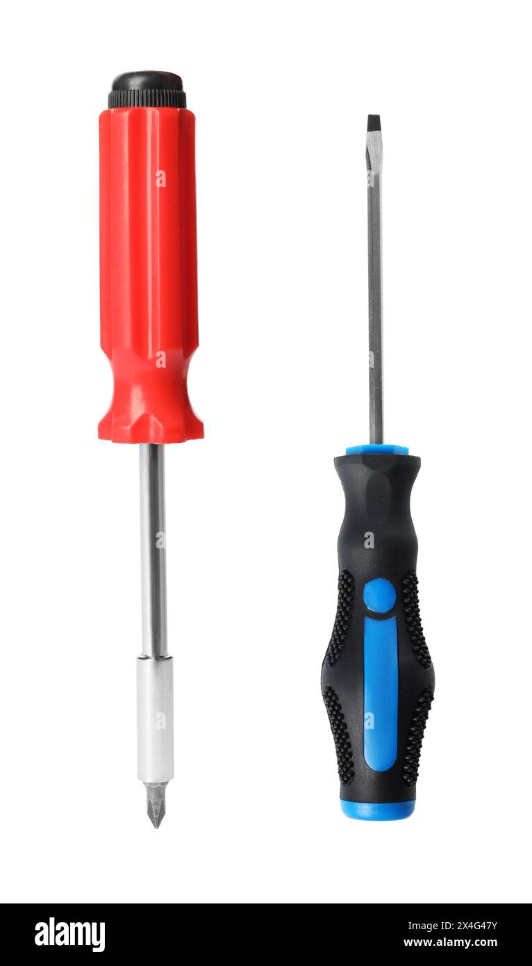 Two different screwdrivers isolated on white, set Stock Photo - Alamy