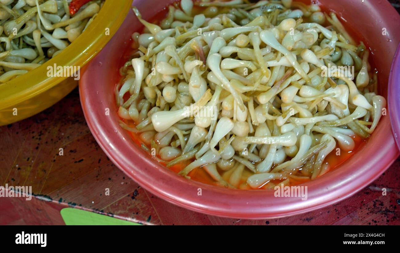 tasty street food on the local market in kampot in cambodia Stock Photo ...
