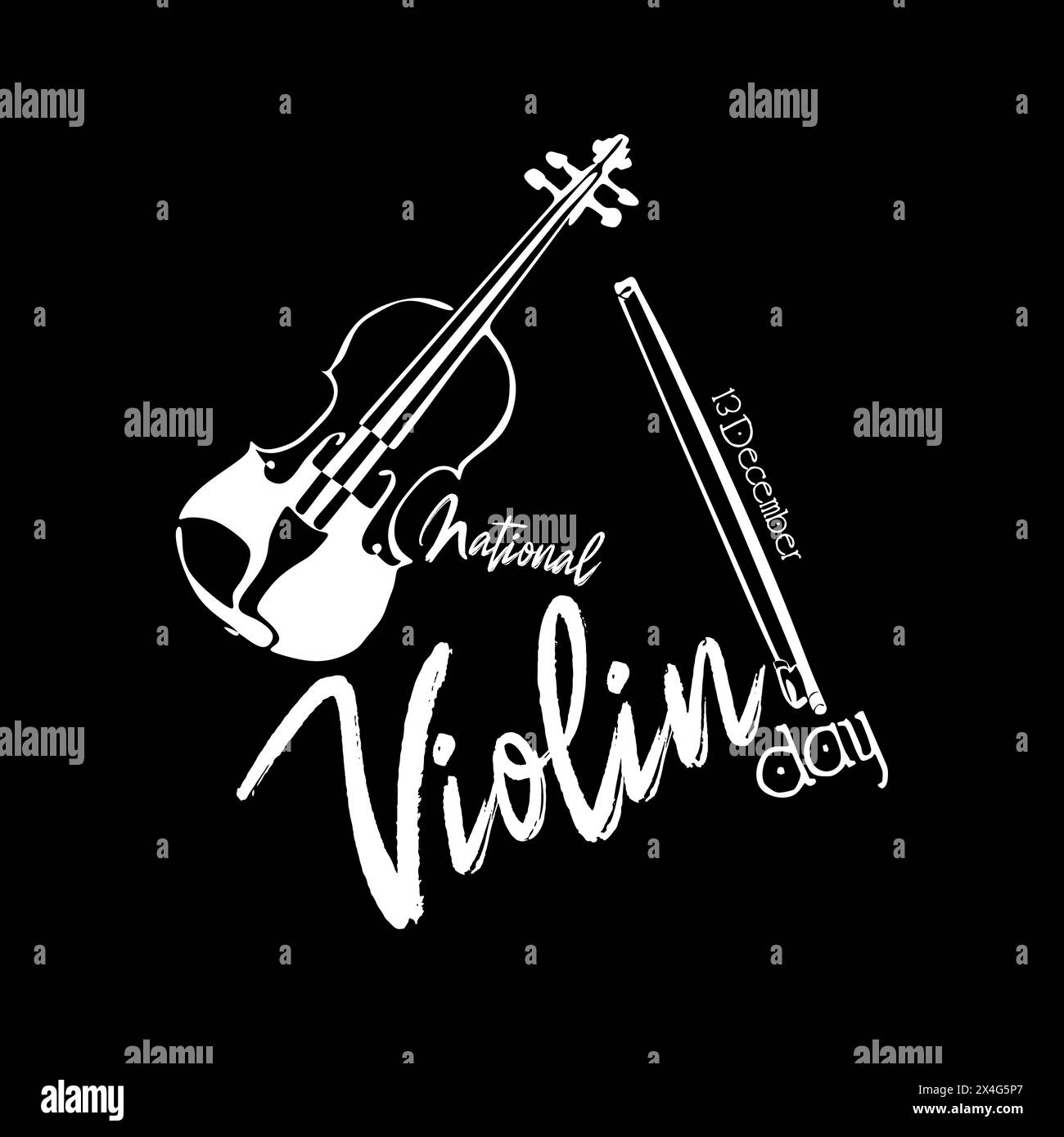 National Violin Day. December 13. Holiday concept. Template for ...