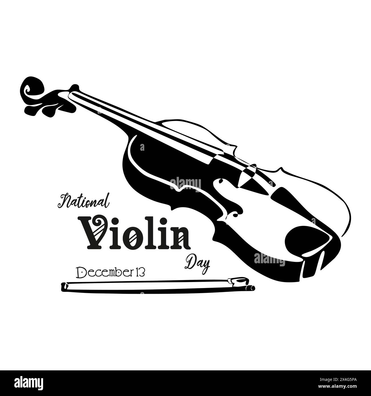 National Violin Day. December 13. Holiday concept. Template for ...