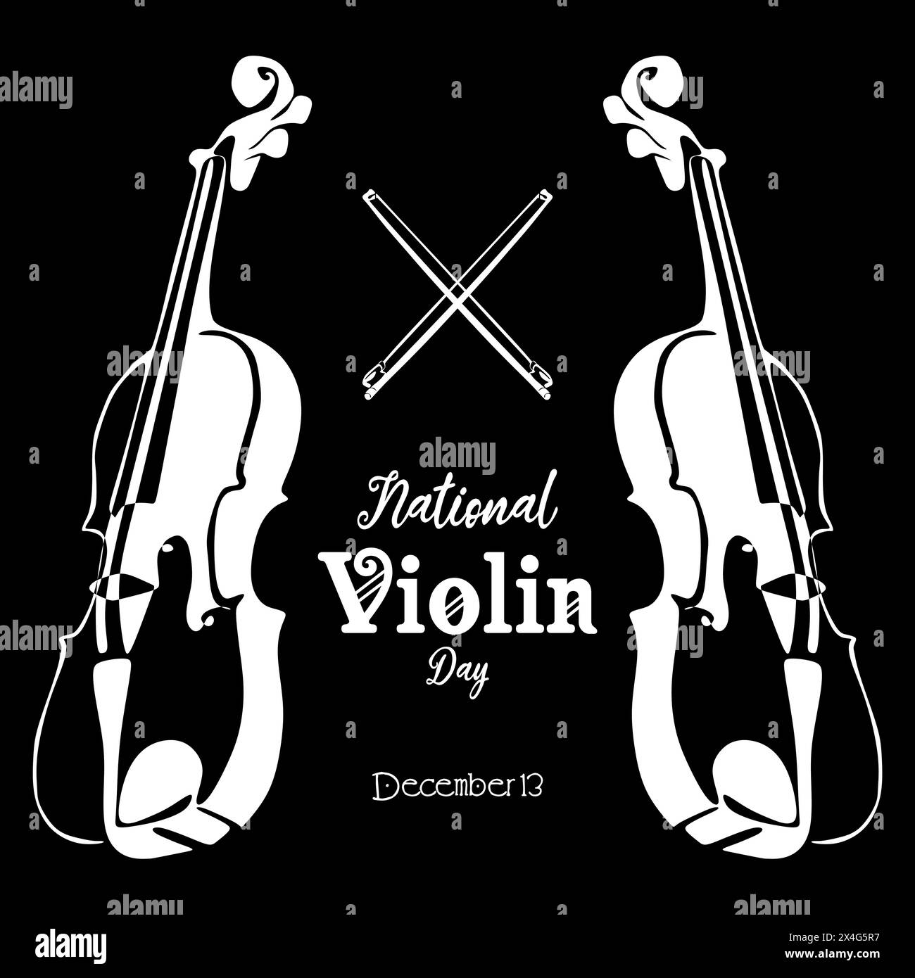 National Violin Day. December 13. Holiday concept. Template for ...