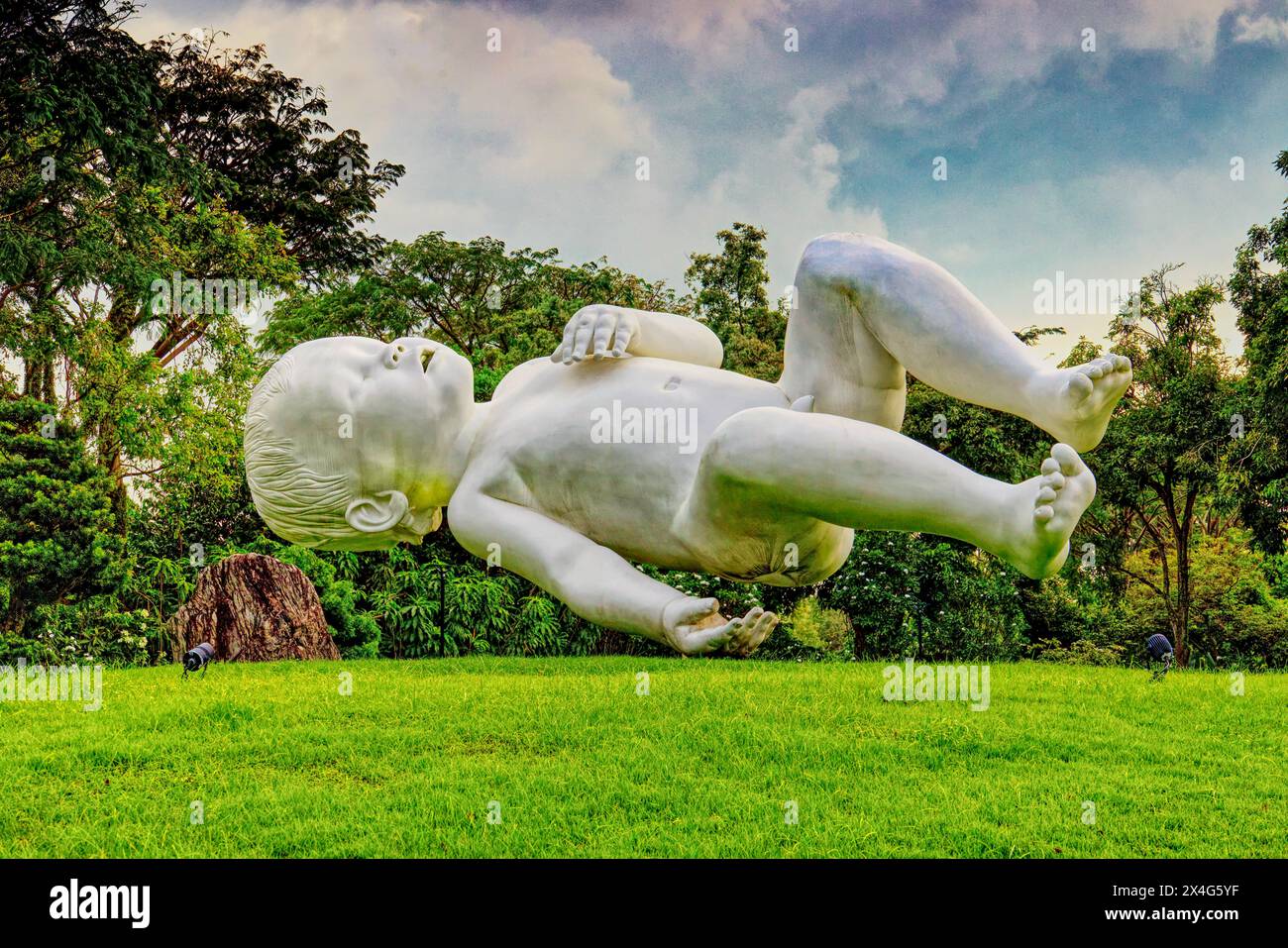 Planet the sculpture by Marc Quinn on display at the Gardens by the Bay ...