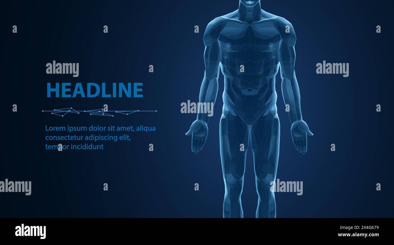 Human body. Abstract vector. Human anatomy, Digital technology, Medical ...