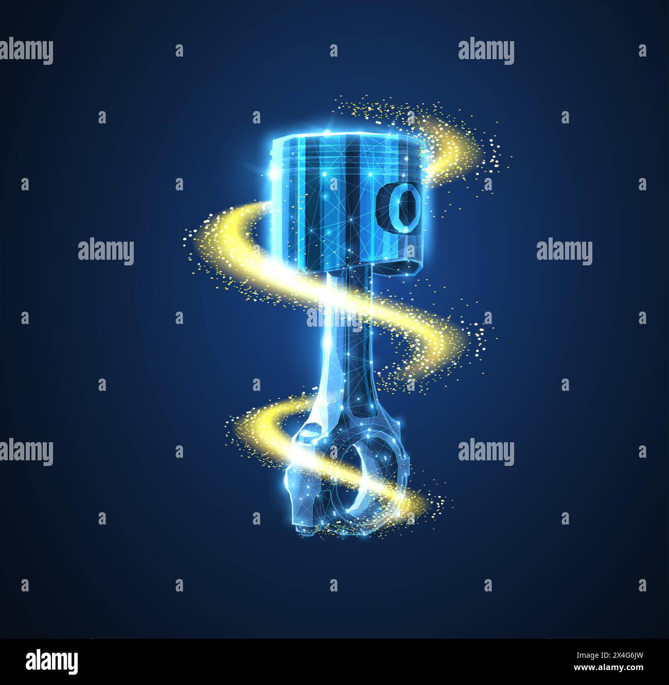One piston and oil splash on blue. Motor oil concept Stock Vector Image ...