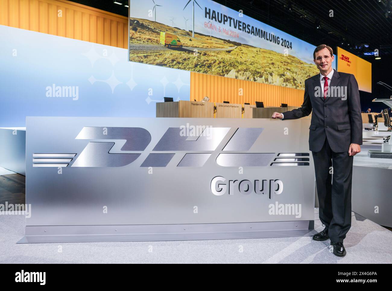 Bonn, Germany. 03rd May, 2024. Tobias Meyer, CEO of Deutsche Post DHL ...