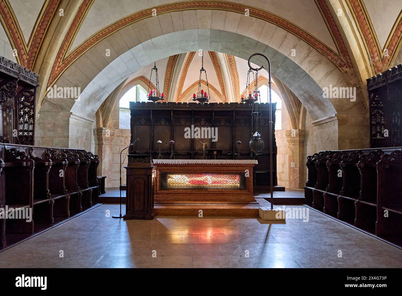 Verona Veneto Italy. The Basilica of San Zeno. The corpse of the saint ...